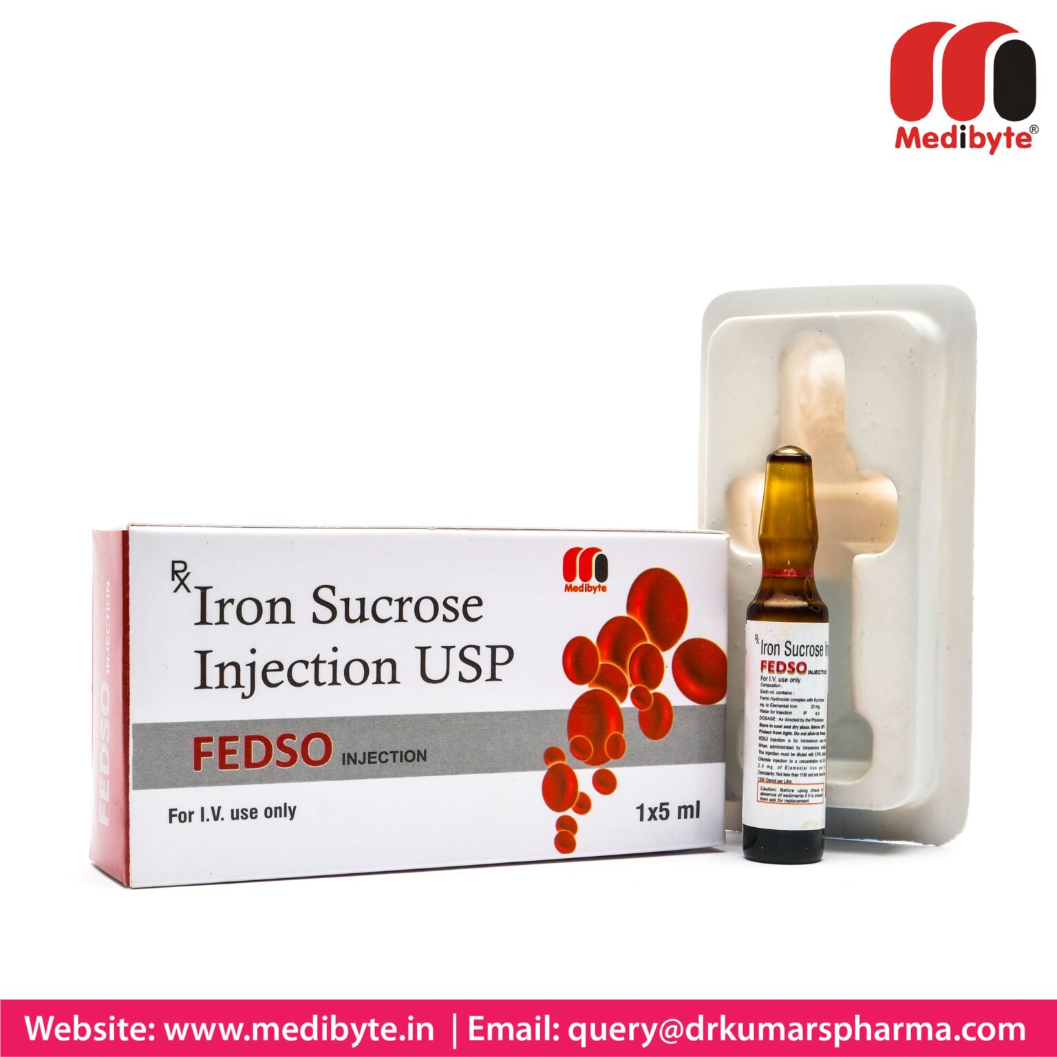 Iron Sucrose 20mg/5ml Injection Manufacturer , Supplier & PCD Franchise